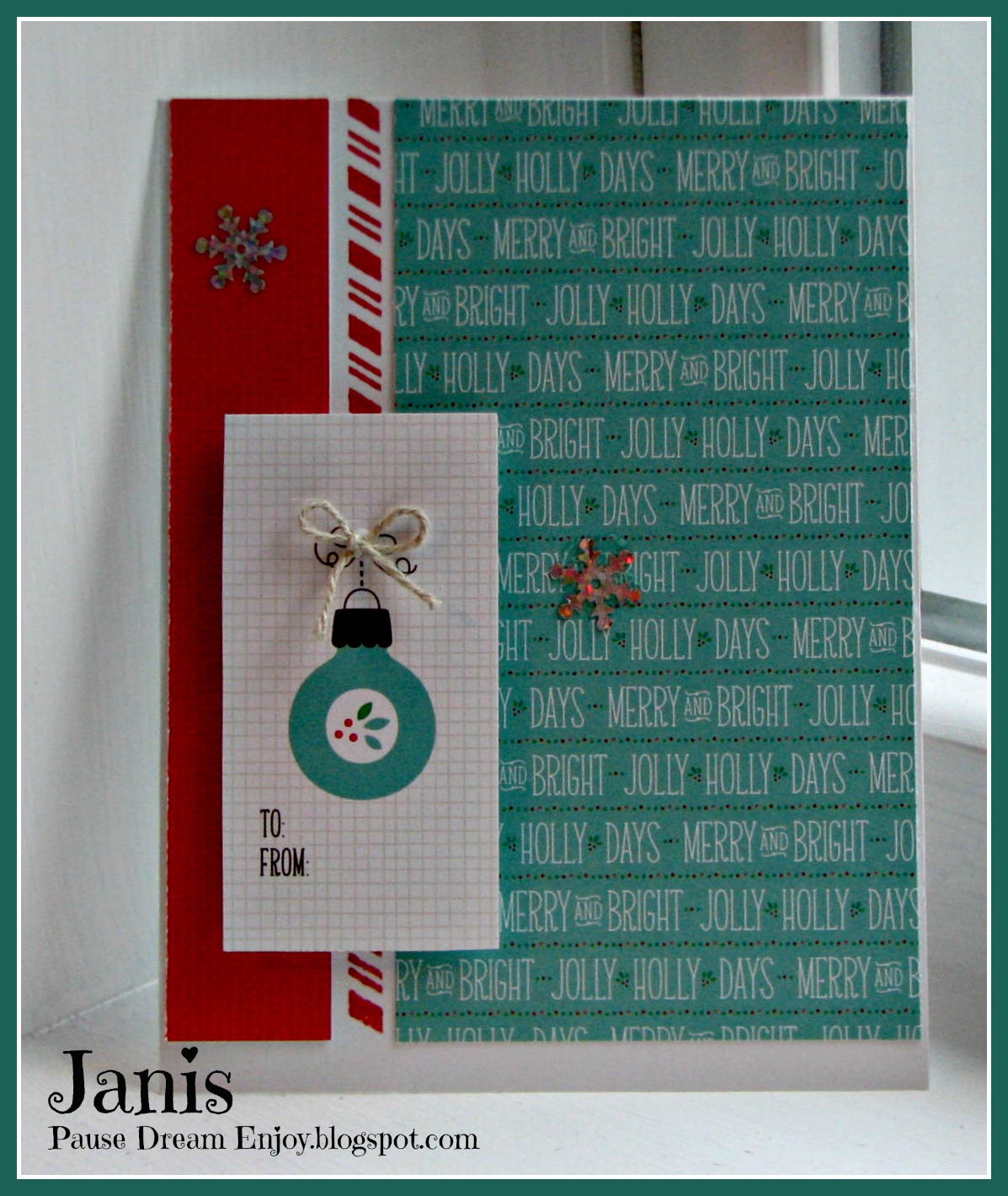 Pause Dream Enjoy: CAS Christmas Card