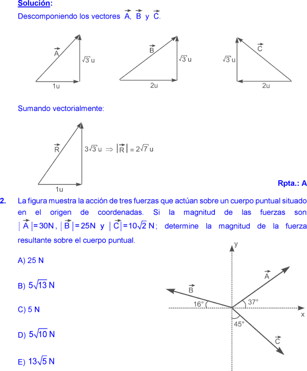 LOS VECTORES EN FÍSICA EJERCICIOS Y PROBLEMAS RESUELTOS EN PDF