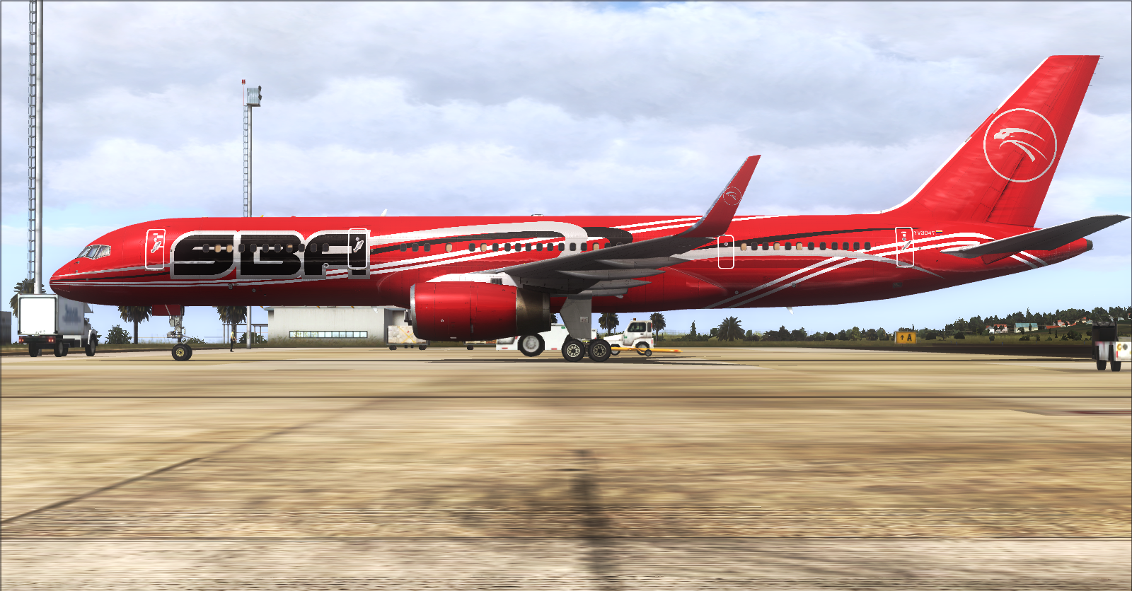 [FS2004/FSX/P3D] QualityWings Boeing 757-200 WL SBA Airlines YV304T ...