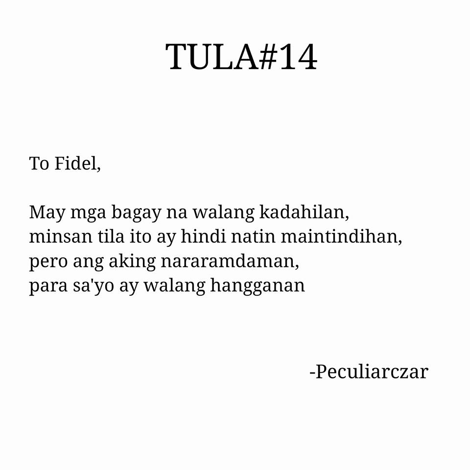PeculiarCzar: 19 Na Tula Para Kay Fidel by Peculiarczar ( 100 Na Tula ...