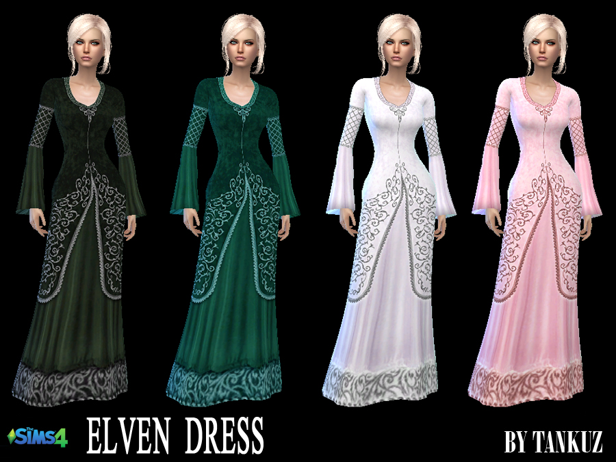 Tankuz Sims 3 Blog: The Sims 4. Elven Dress by Tankuz.