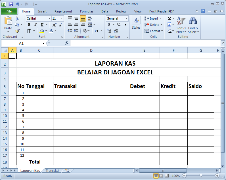 Cara Cepat Membuat Laporan Kas di Excel | Jagoan Excel