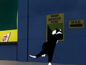 Cartoon-Vergleich: A BIRD IN A GUILTY CAGE