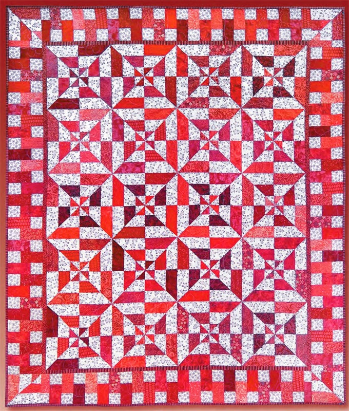 Quilt Inspiration: Free pattern day! Red and white quilts (part two)