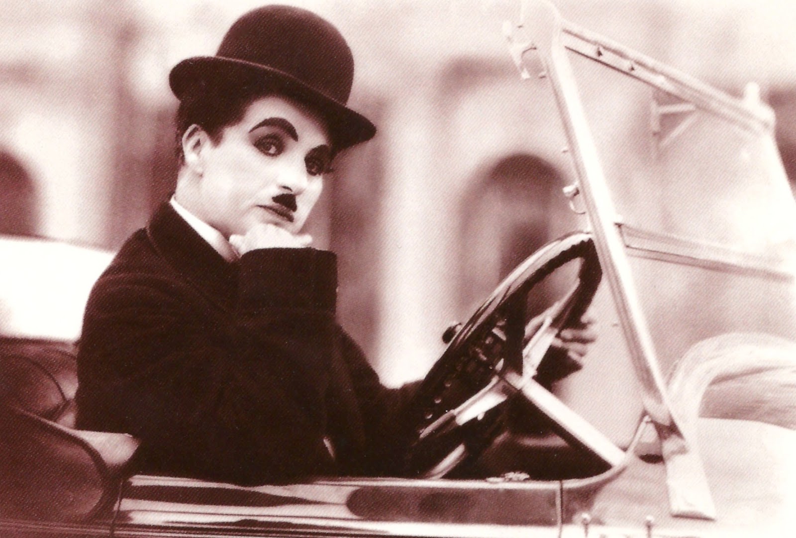My Favorite Movies and Stars: Charlie Chaplin in a Car