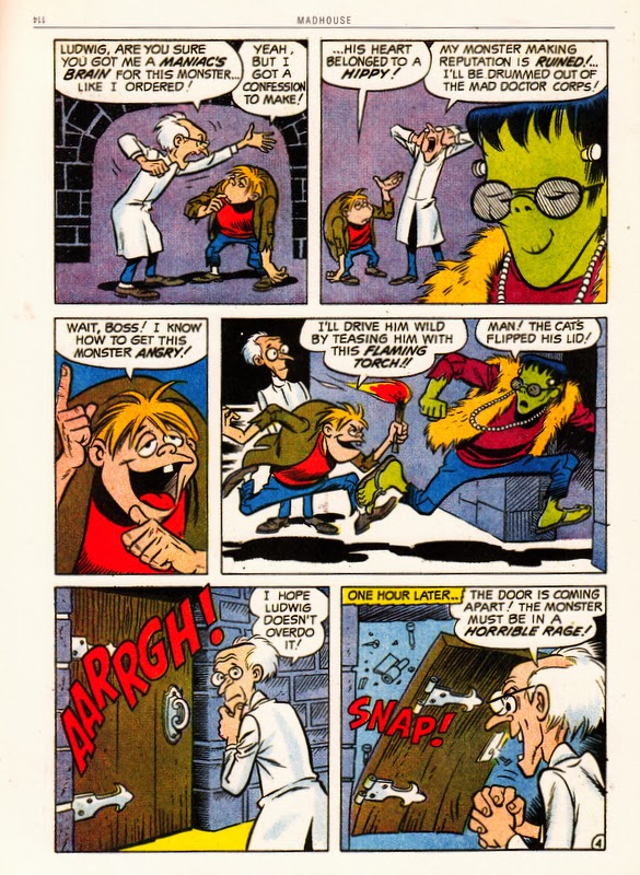 Mixed-Up Monster Club: Hippie Frankenstein from Archie's Mad House Comic