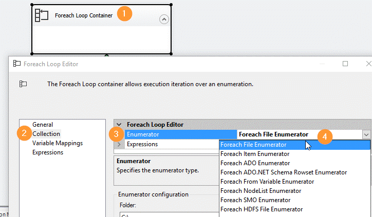 Microsoft Business Intelligence Data Tools Ssis Working With Foreach Loop Container