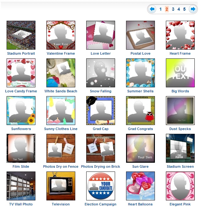 Photo Frames Photo Templates Effects Film Slide TV Wall Valentine Frame ...