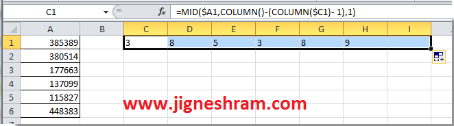 How To Break Or Split Number Into Individual Digits In Excel how-to-break-or-split-number-into-individual-digits-in-excel