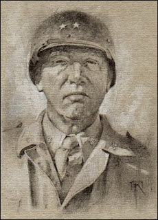 Fine Art by Jim Kilroy: "General George S. Patton" ACEO / Sketch Card