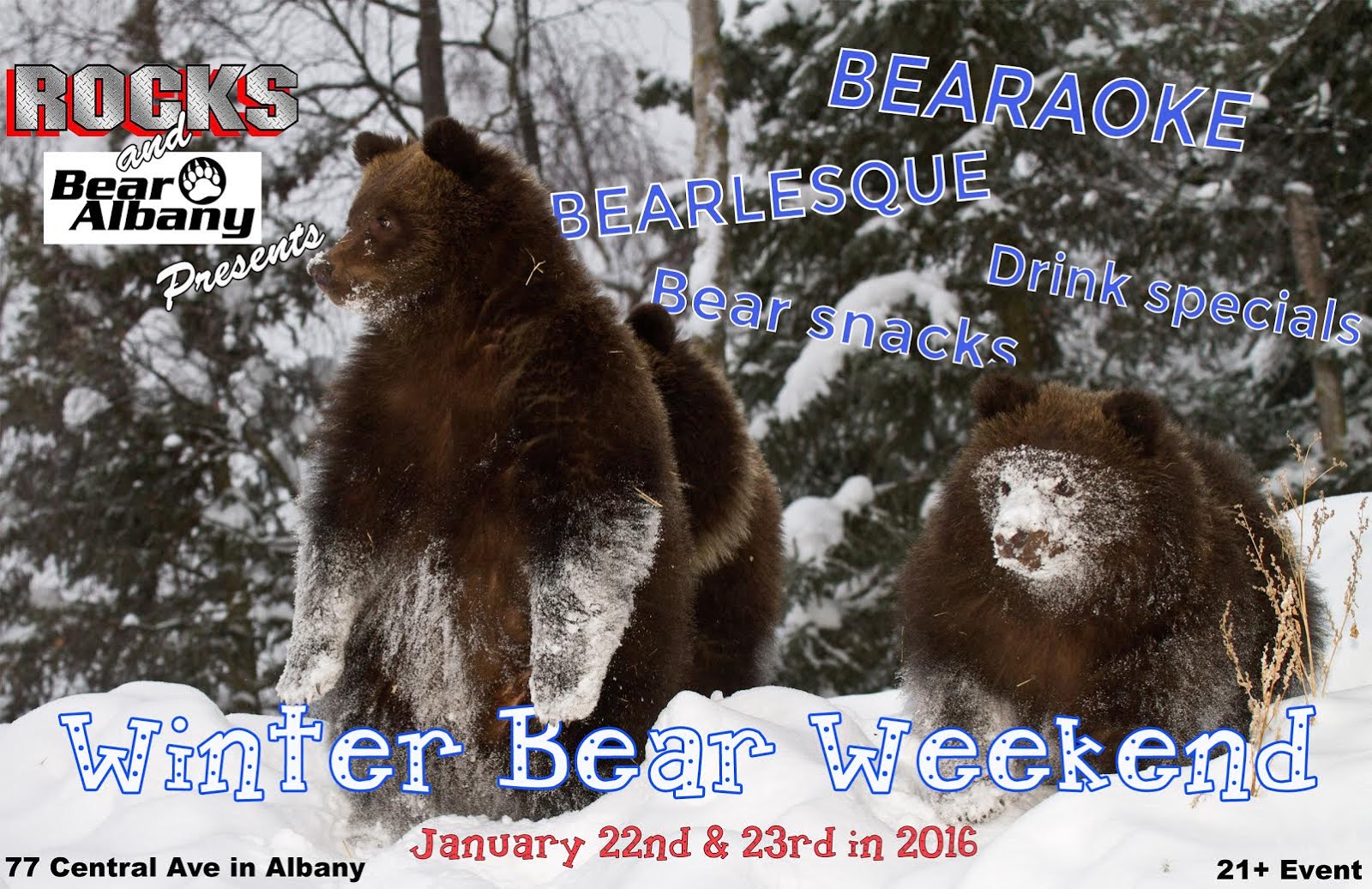 Bear Albany: WINTER BEAR WEEKEND (Jan 22–24, 2016)