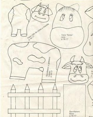 Arte y Manualidades Sivy: Moldes Vaca - Entrega 1