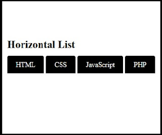Cara membuat Horizontal List Dalam HTML - Qodia
