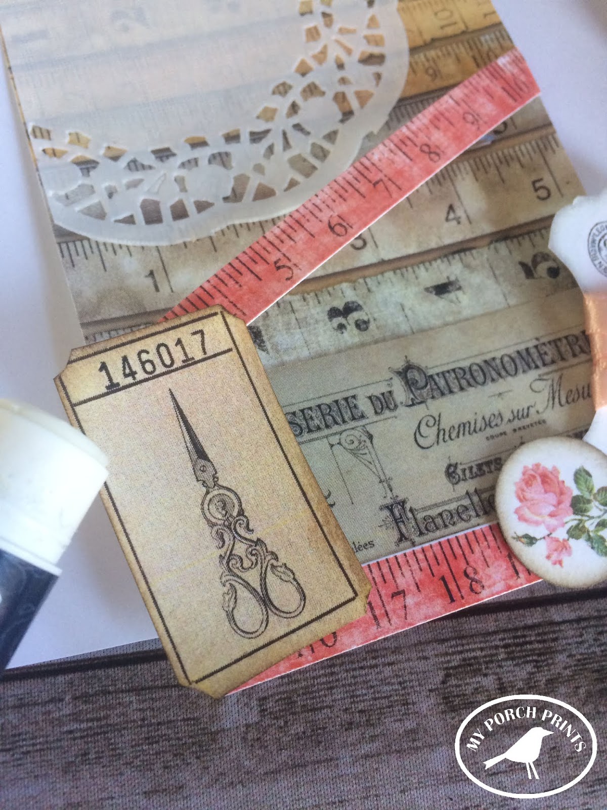 My Porch Prints: Seamstress Sewing Pocket Card Tutorial