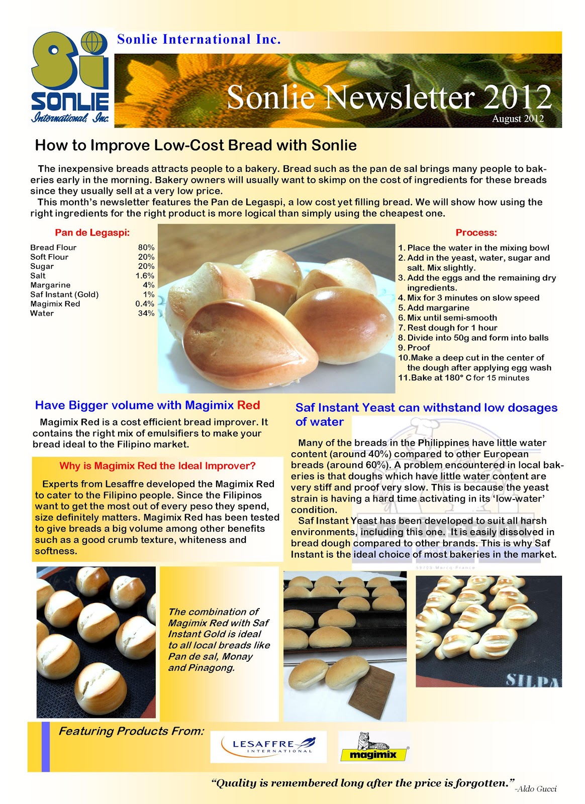 Sonlie Blog: Recipe for a Local Filipino Bread - August 2012