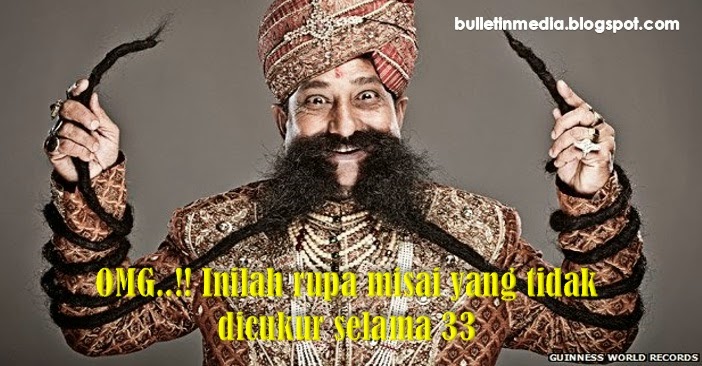 OMG : Inilah Rupa Misai Yang Tidak Dicukur Selama 33 Tahun (4 Gambar)