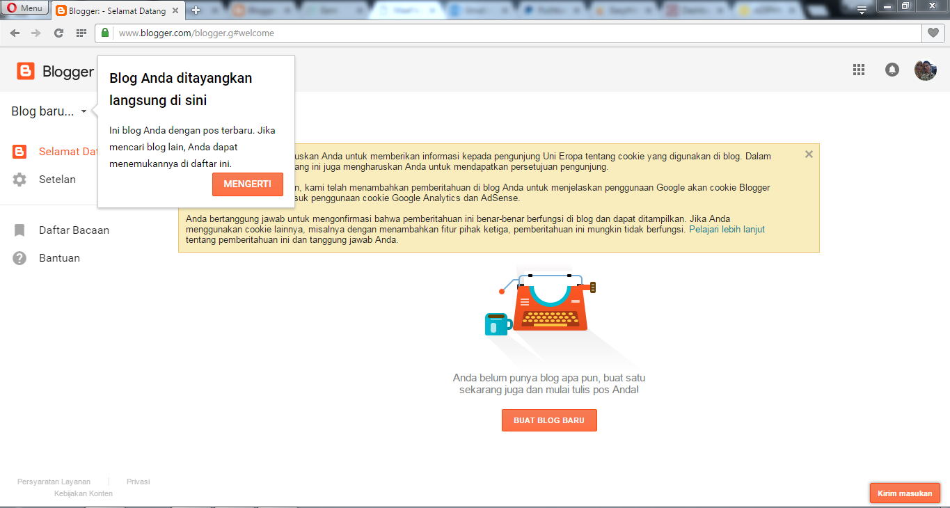 Apa itu Blog dan cara membuat blog dari Blogger - Tutorial Online