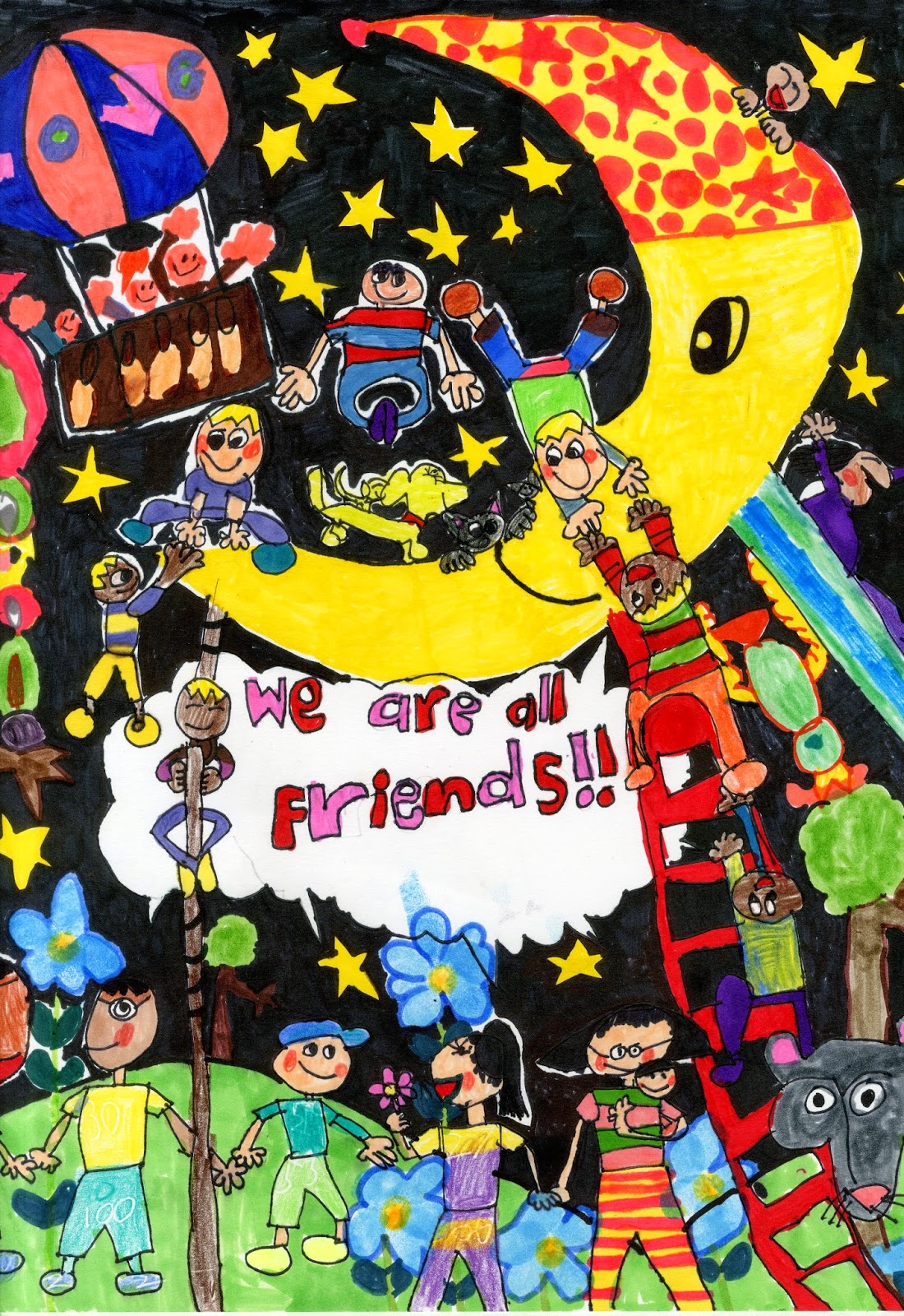 W.California Art Academy: 2014 students PTA drawing