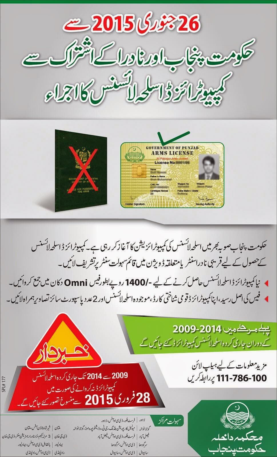 Now Get ARMS License from Government of Punjab & NADRA 2015 ...