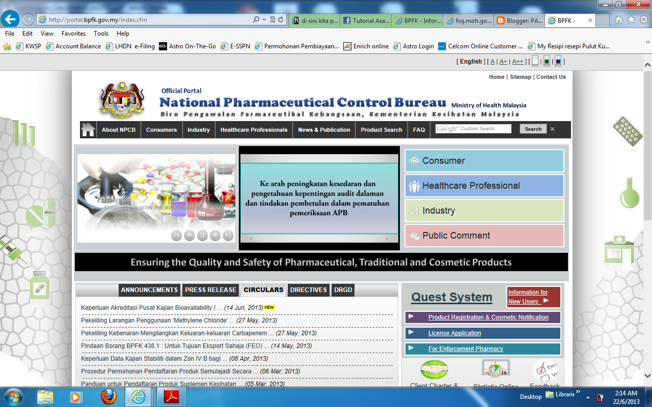 PANDUAN FARMASEUTIKAL: Laman web berkaitan kesihatan dan ubatan