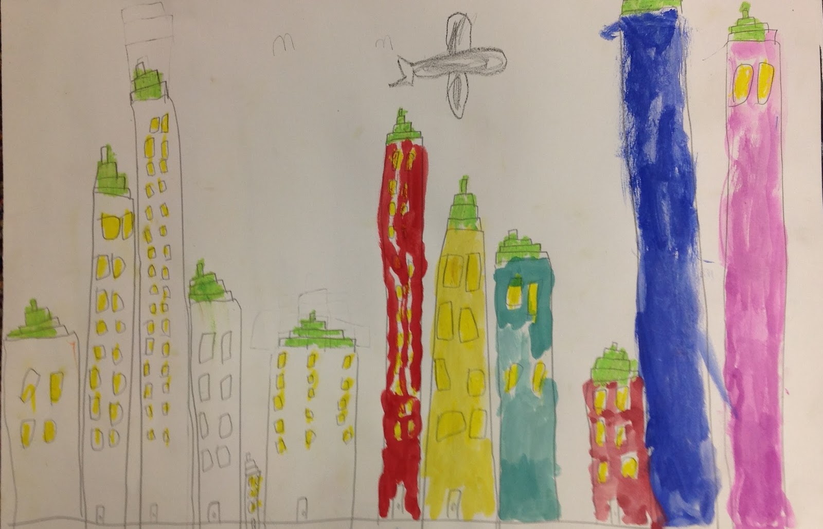 Create an Urban landscape First Grade ART LESSON