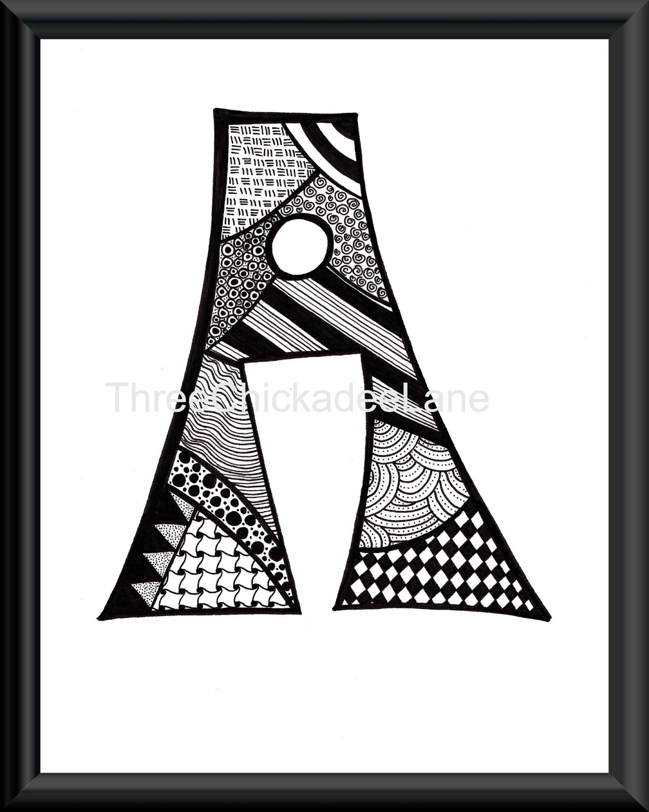 Chickadee Happenings: Zentangle Letters!