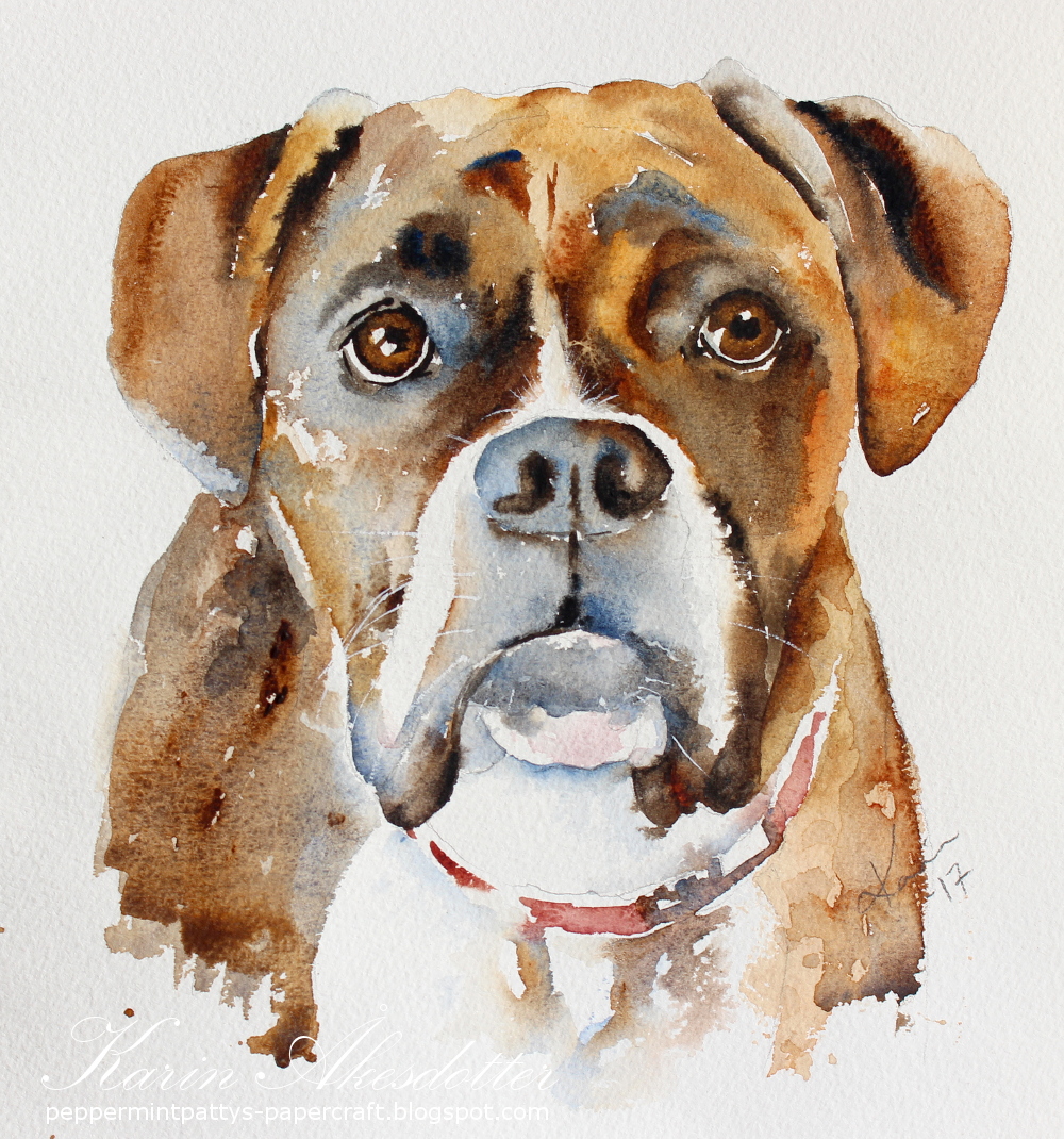 Peppermint Patty's Papercraft: Sunday Watercolor: Boxer