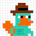Minecraft Pixel Art Templates: Perry the Platypus