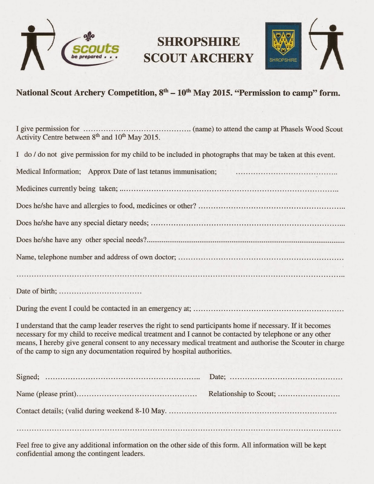 Hooray........it's nearly archery camp time!