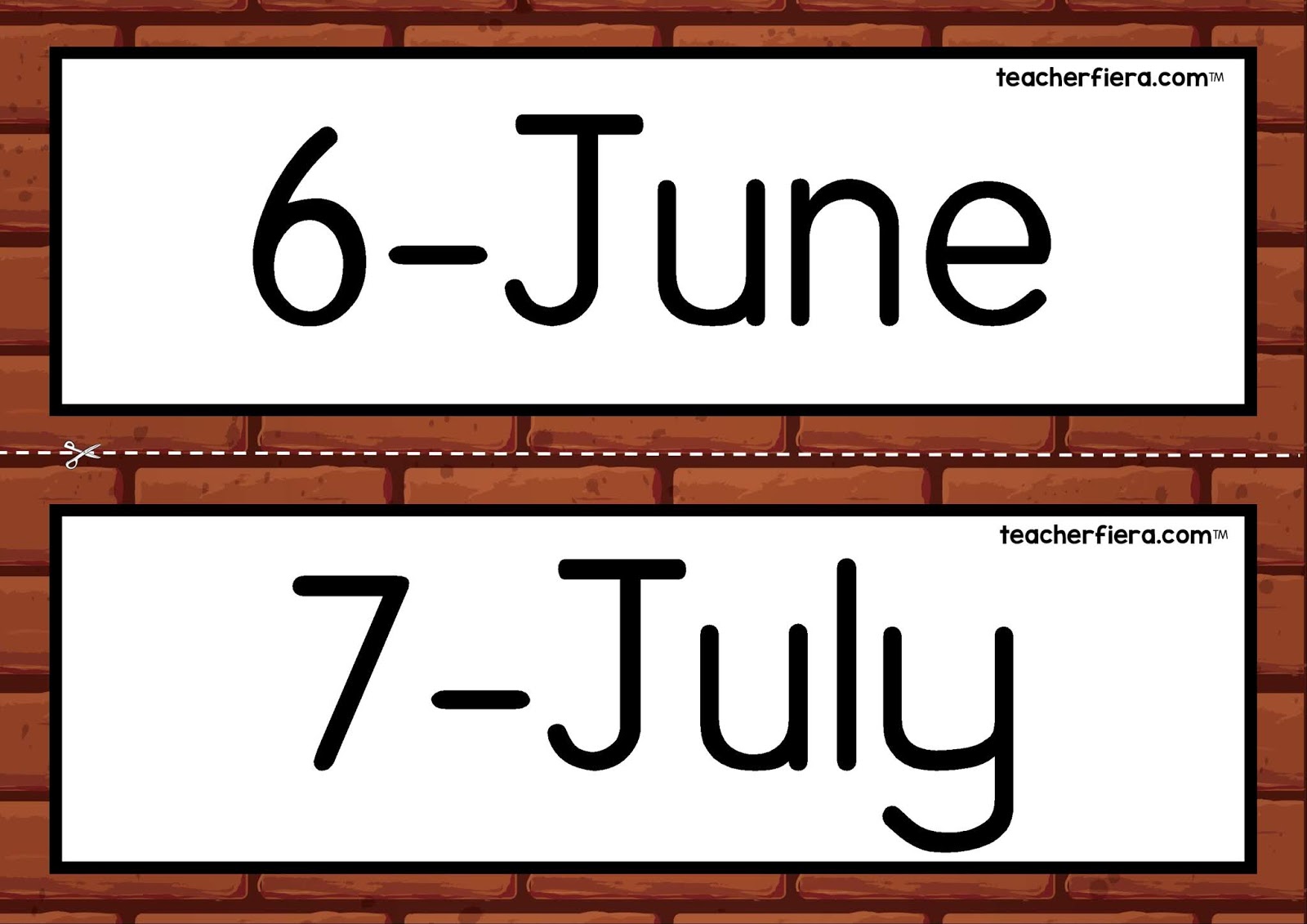 teacherfiera.com: DAYS OF THE WEEK & MONTHS IN A YEAR FLASHCARDS