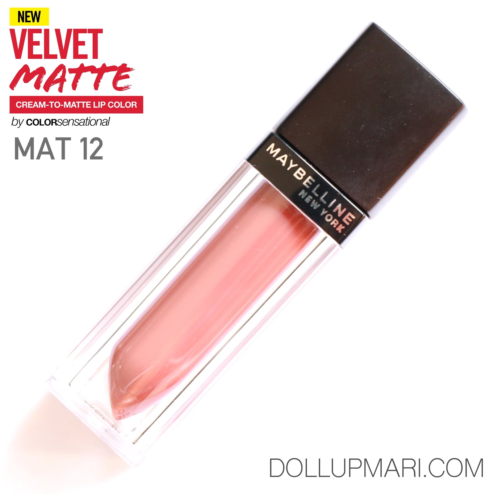 Maybelline Velvet Matte (Mat 12) Review and Swatches (Holy Grail ...