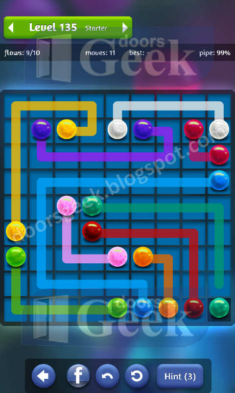Flow Frenzy [Starter] 9x9 hard Level 135 ~ Doors Geek