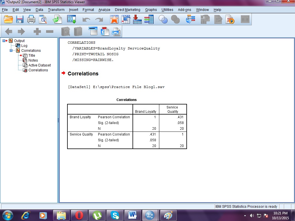 SPSS Online Training: CORRELATION ANALYSIS USING SPSS