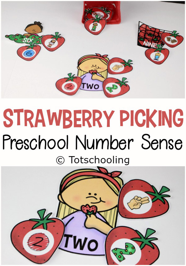 Strawberry Picking Number Sense Sorting Activity | Totschooling ...