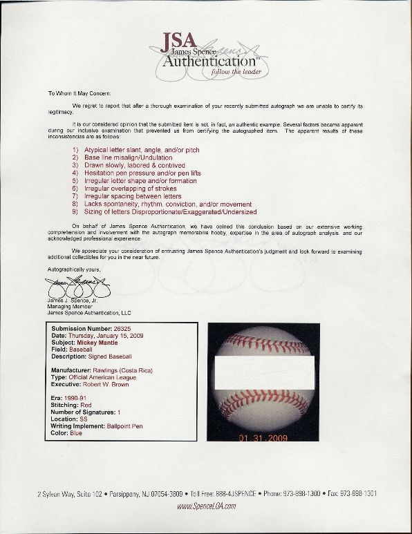 Signature Arts, Inc.: James Spence Authentication: Authenticating ...