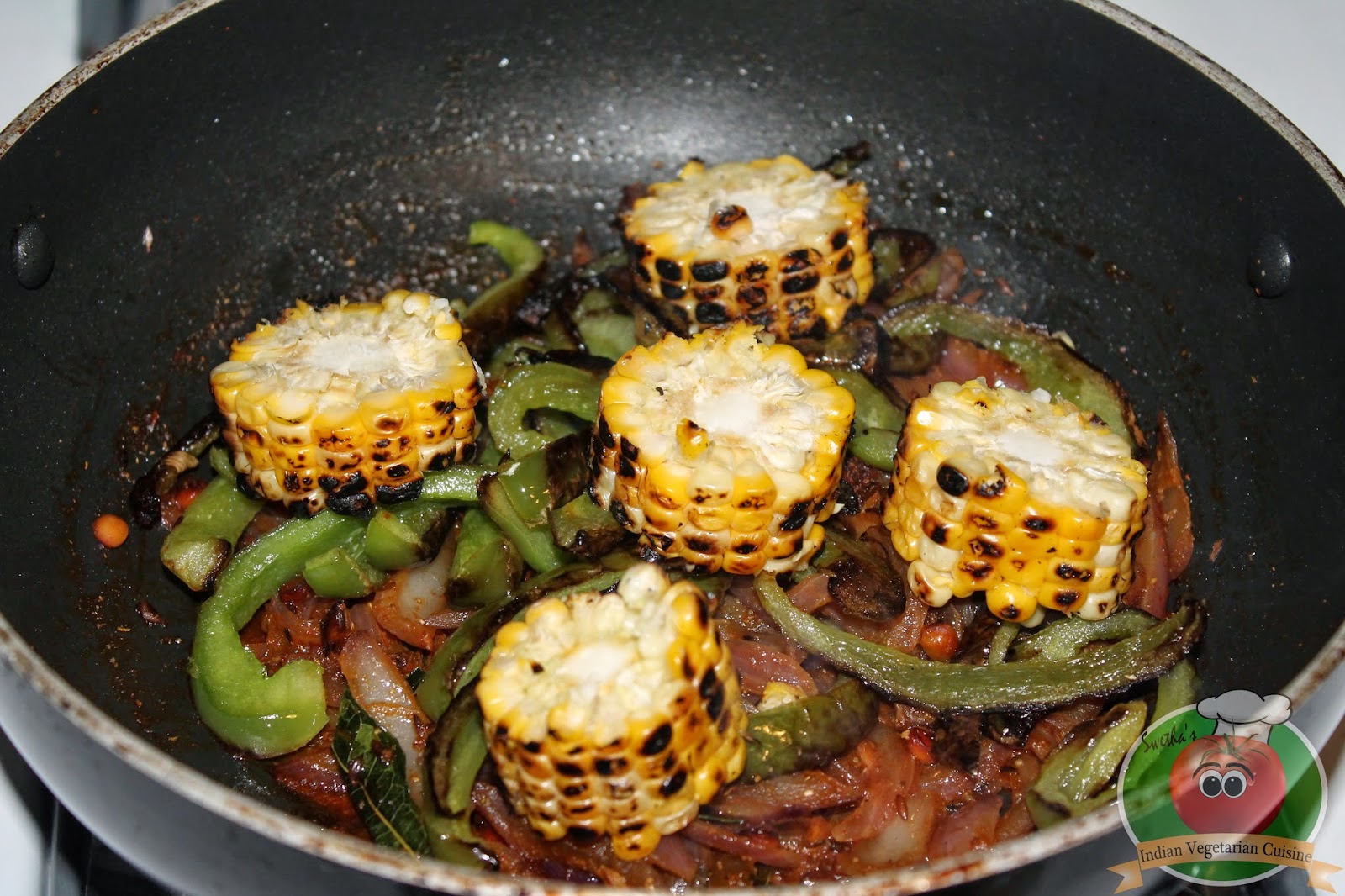 Swetha's Indian Vegetarian Cuisine: HANDI CORN SABZI