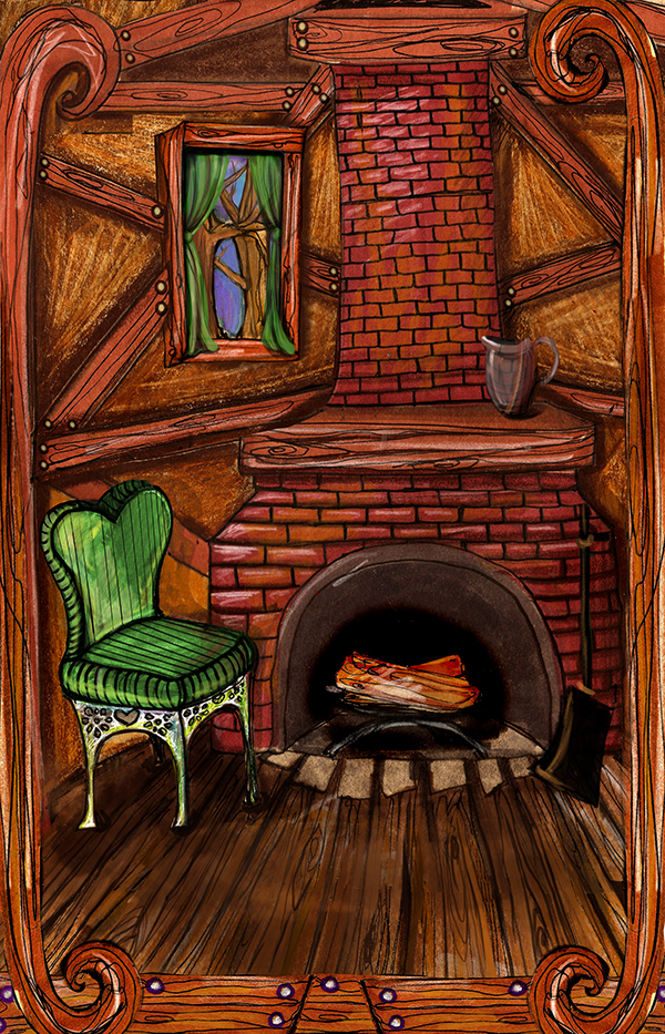 alicia's illustration blog: Progress: Baker's house and Cinderella's ...