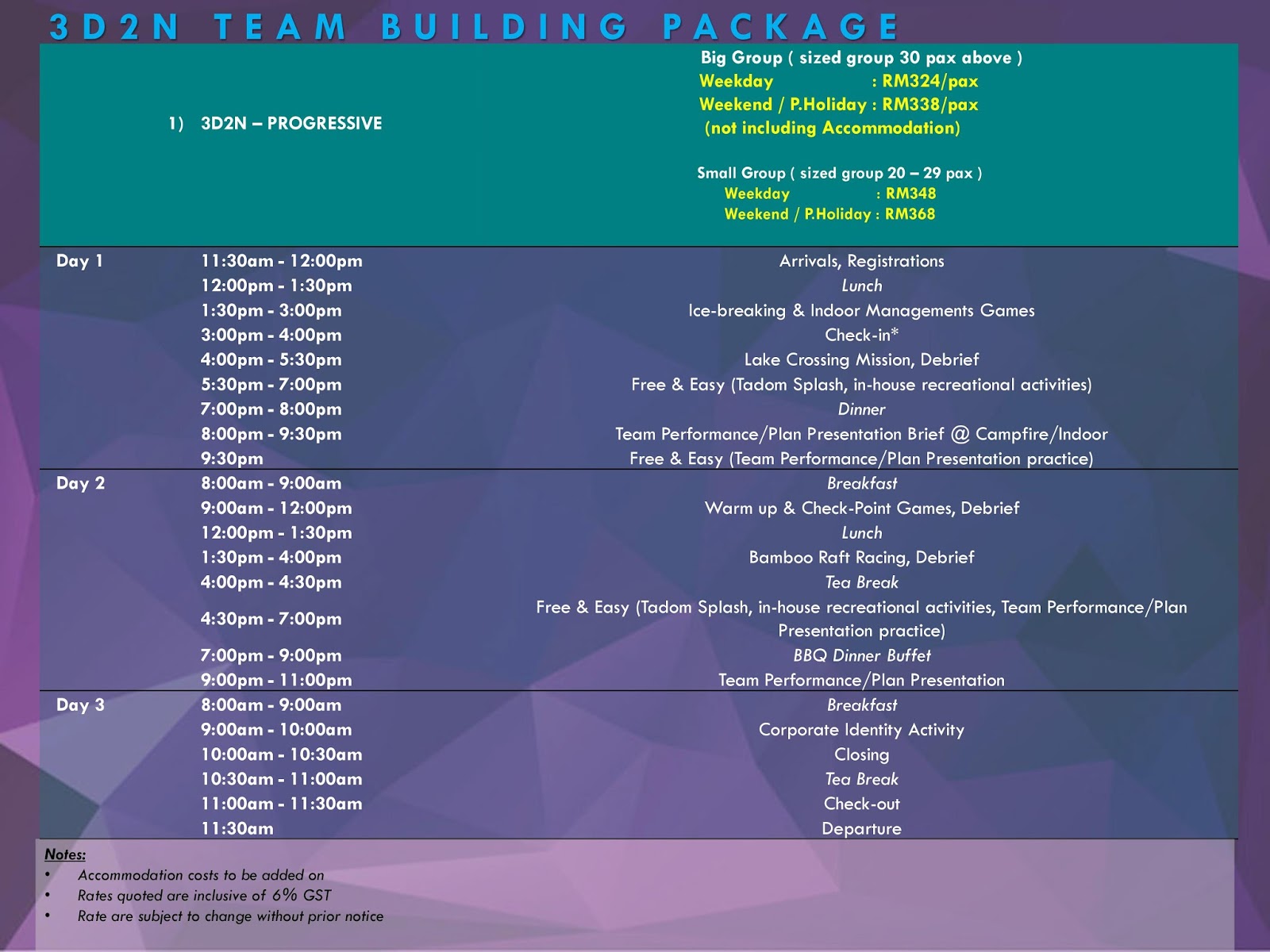 Tadom Hill Resorts: Team Building Package