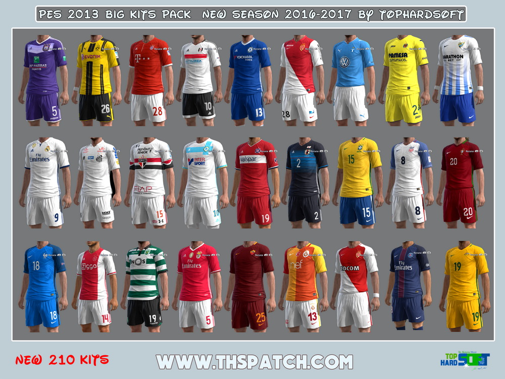 pes-modif: Pes 2013 Big Kits Pack New Season 2016-2017 By TopHardSoft