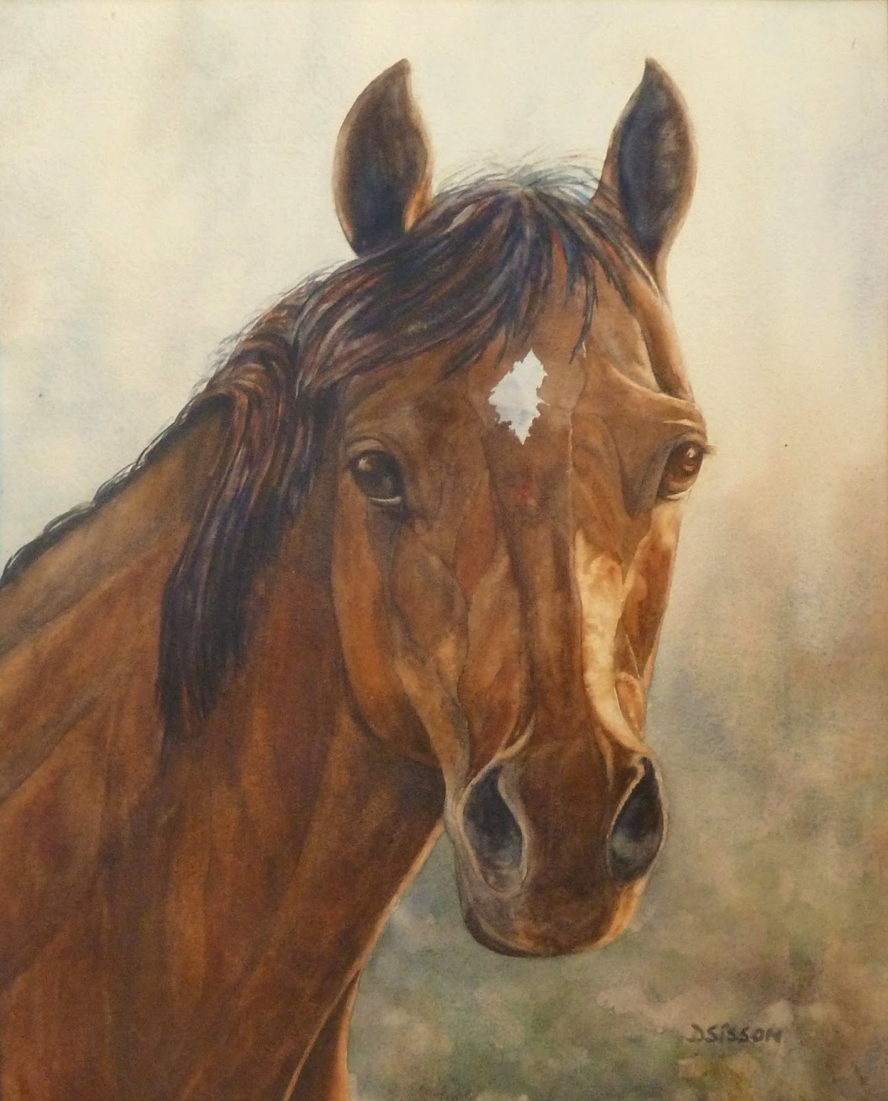 Daily Painting Projects: Morning Star Horse Horse Watercolor Animal ...