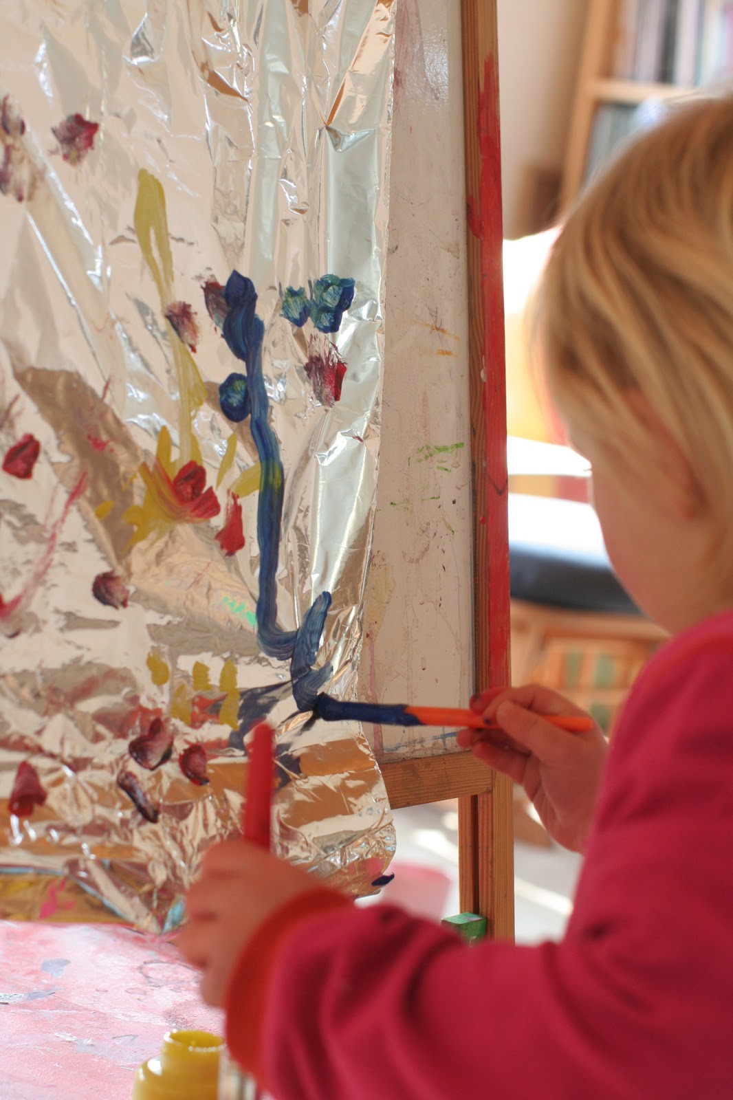 crazy cambridge mum: Silver foil painting