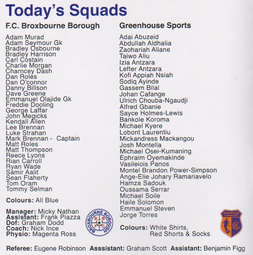 The Wycombe Wanderer: FC Broxbourne Borough - Goffs Lane