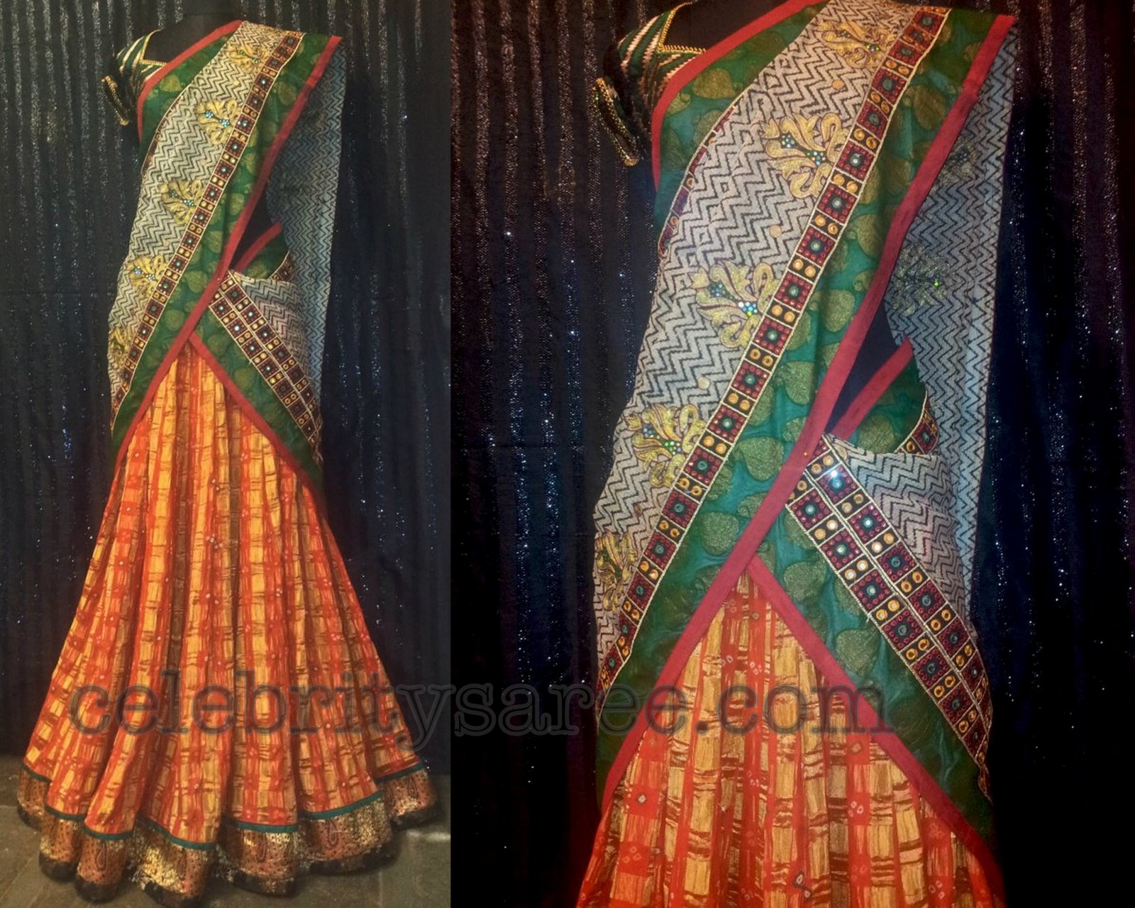 Latest Cotton Designer Half Saree - Saree Blouse Patterns