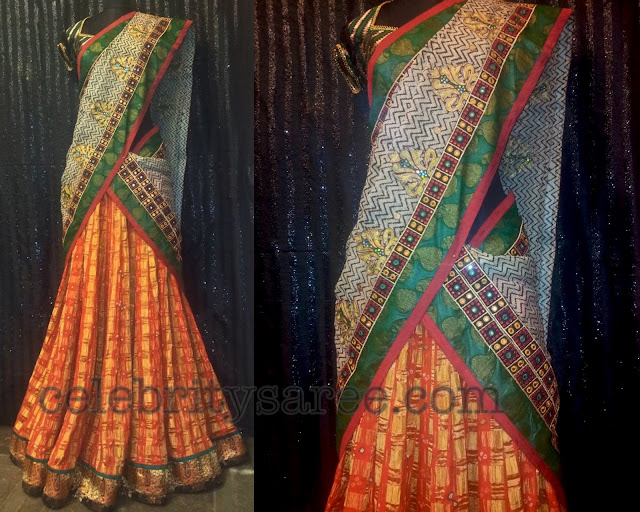 Latest Cotton Designer Half Saree - Saree Blouse Patterns