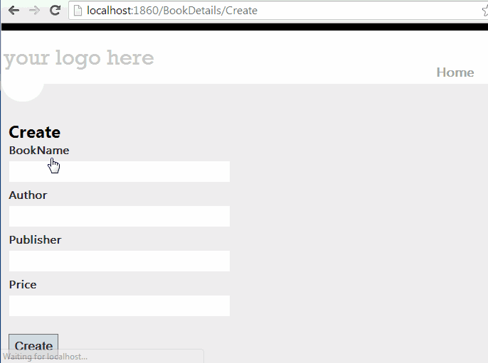 Asp Mvc 4 Application To Create Read Update Delete And Search Functionality Using Razor View