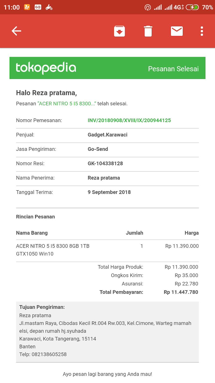 Contoh Penerapan Normalisasi