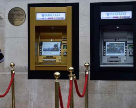 The first ATM in the world Clocks 50 Years