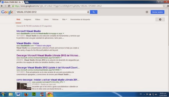Descargar a instalar visual studio 2012