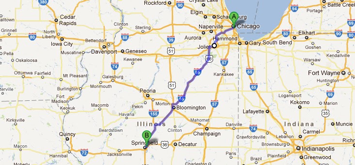 North Carolina and the Charlotte Bobcats: Dag 1: Chicago naar Springfield