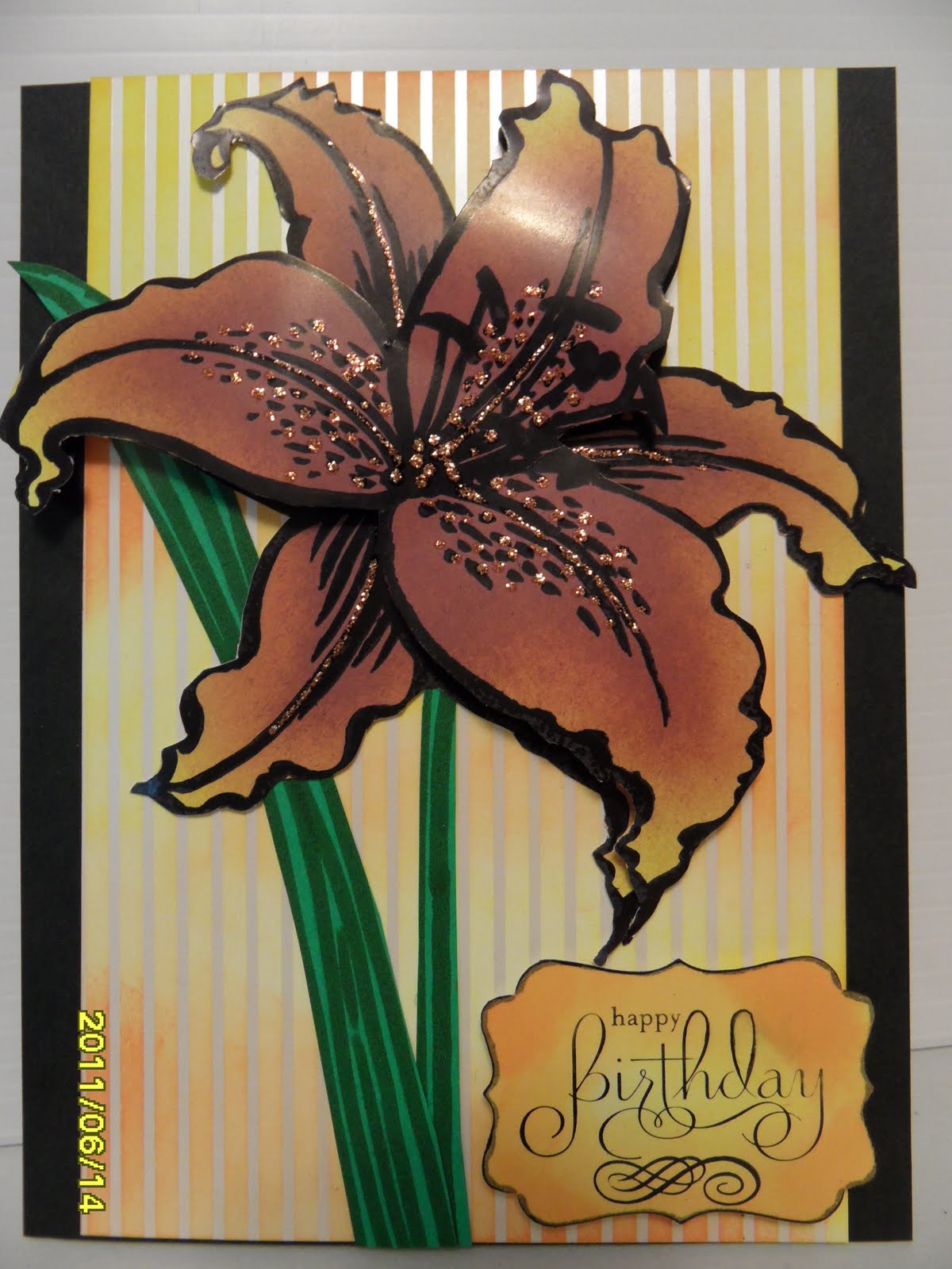 Trish's Artistic Adventures: Tiger Lily Card